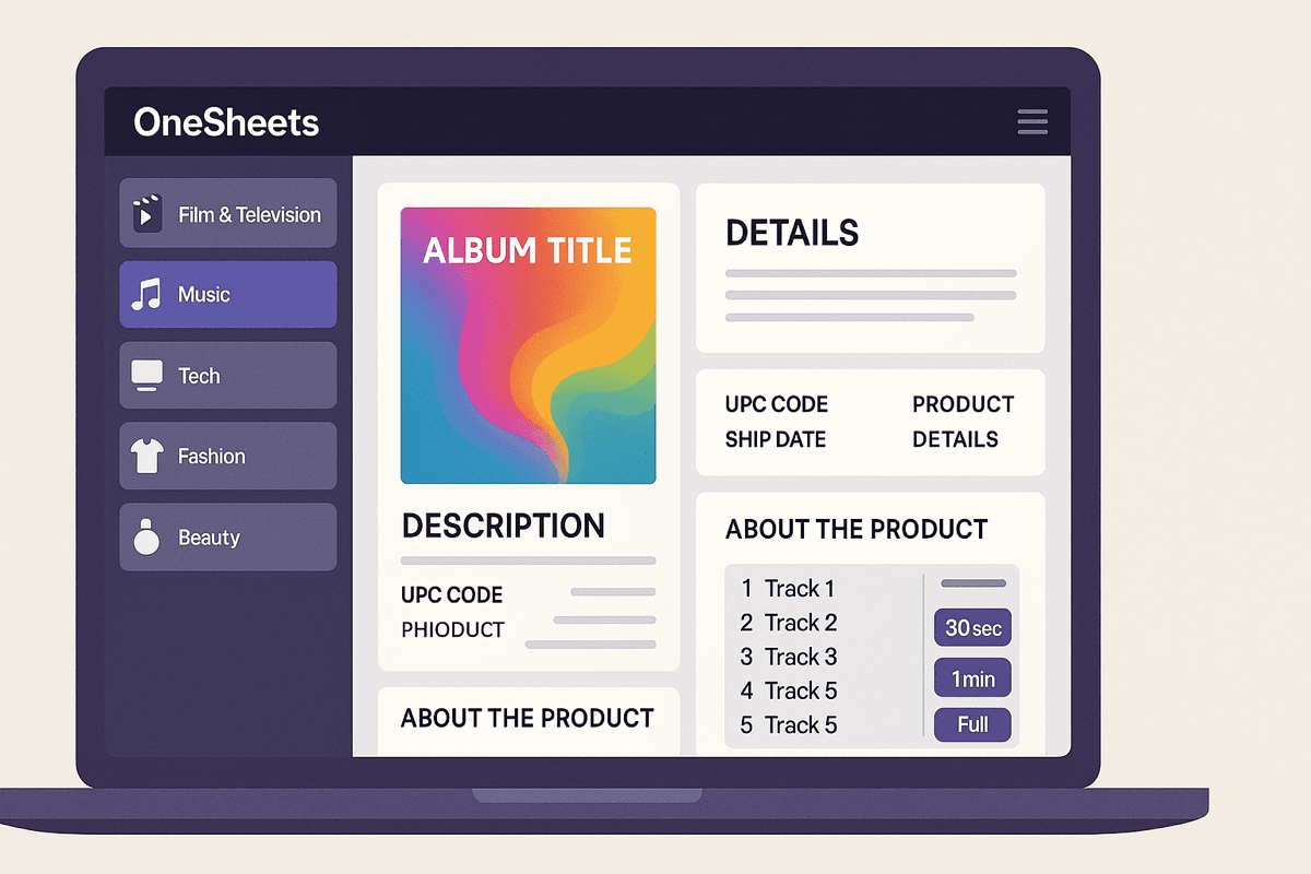 One Sheets | Create Custom Digital One-Sheets